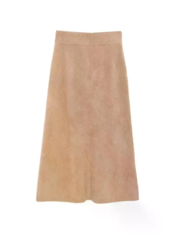 LISA YANG Asta Elasticated-waistband Midi Skirt - Neutrals