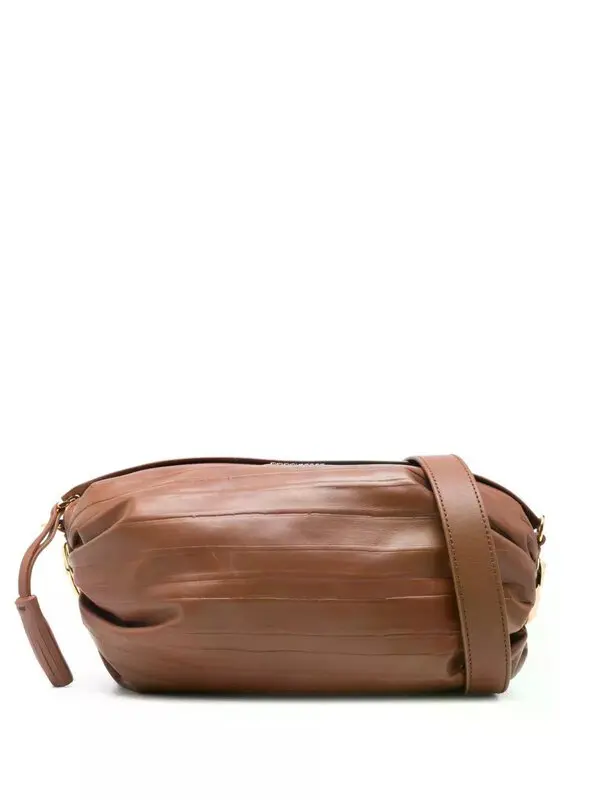 COCCINELLE Textured Leather Shoulder Bag - Brown