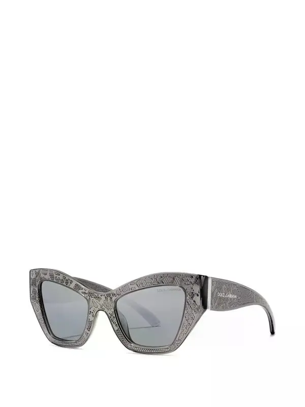 Dolce & Gabbana Lace-pattern Geometric Sunglasses