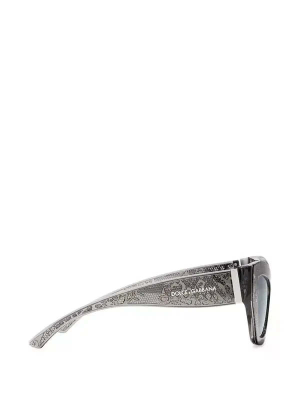 Dolce & Gabbana Lace-pattern Geometric Sunglasses