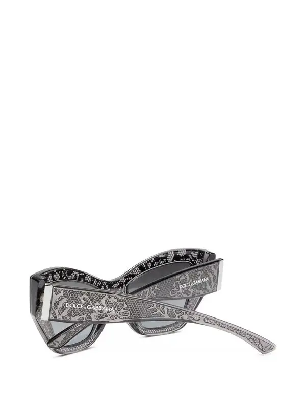 Dolce & Gabbana Lace-pattern Geometric Sunglasses