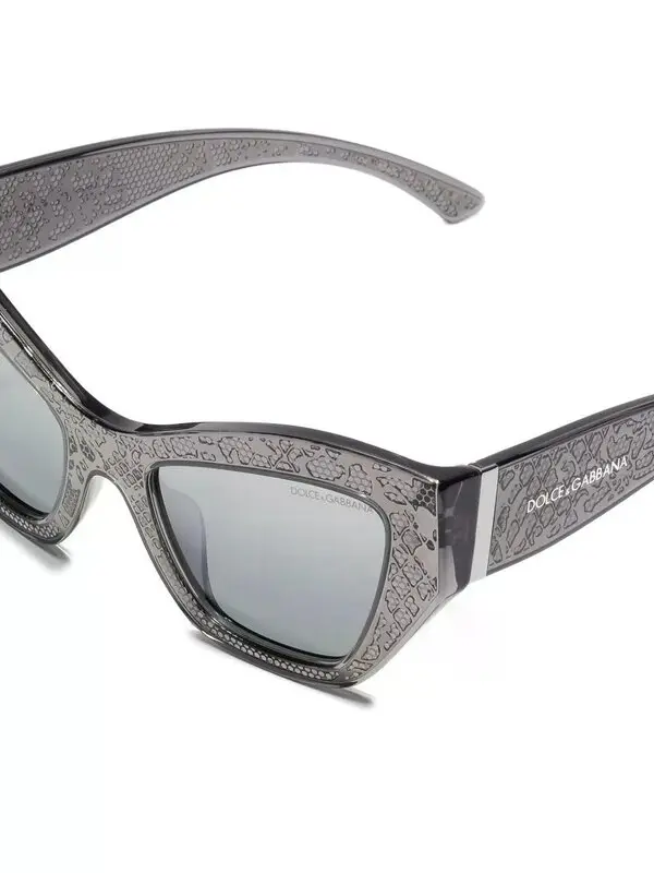 Dolce & Gabbana Lace-pattern Geometric Sunglasses