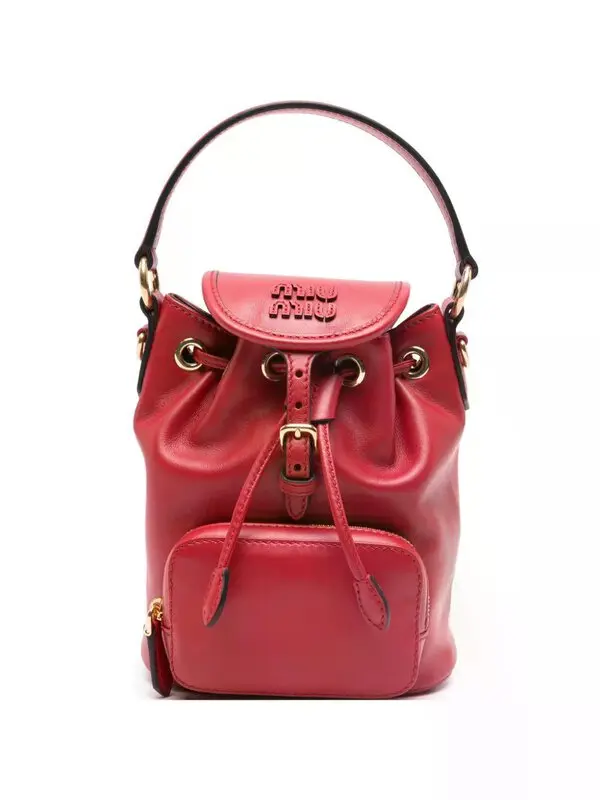 Miu Miu Mini Leather Backpack - Red