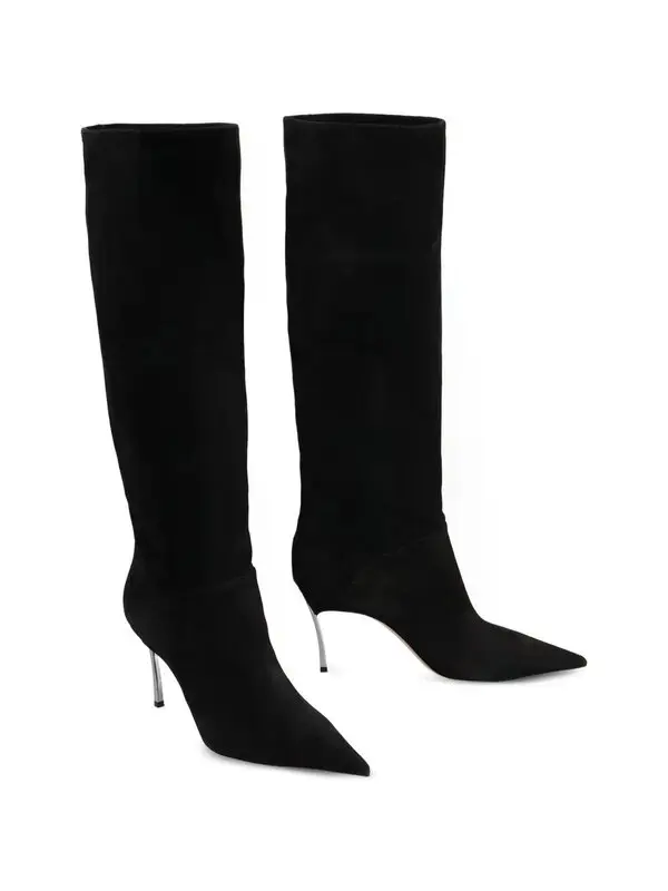 Casadei Suede Pointed-toe Boots