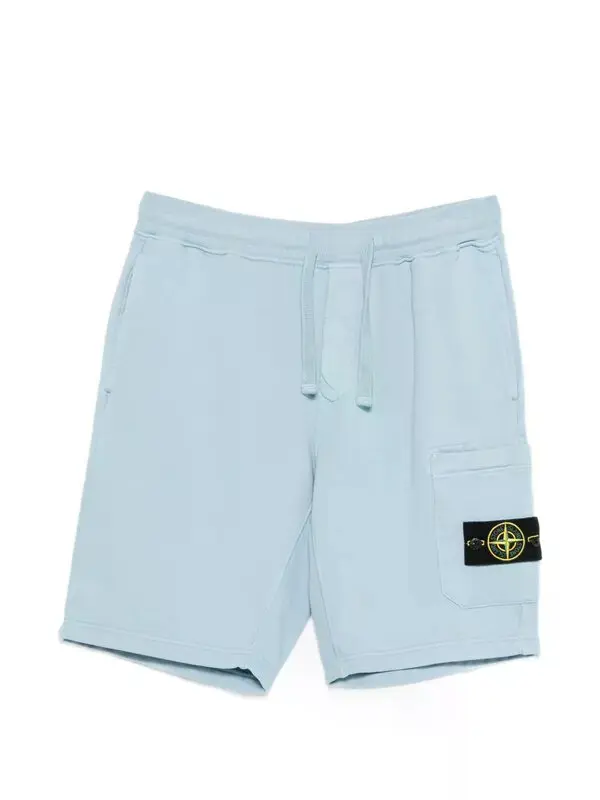 Stone Island Logo-patch Drawstring Shorts - Blue