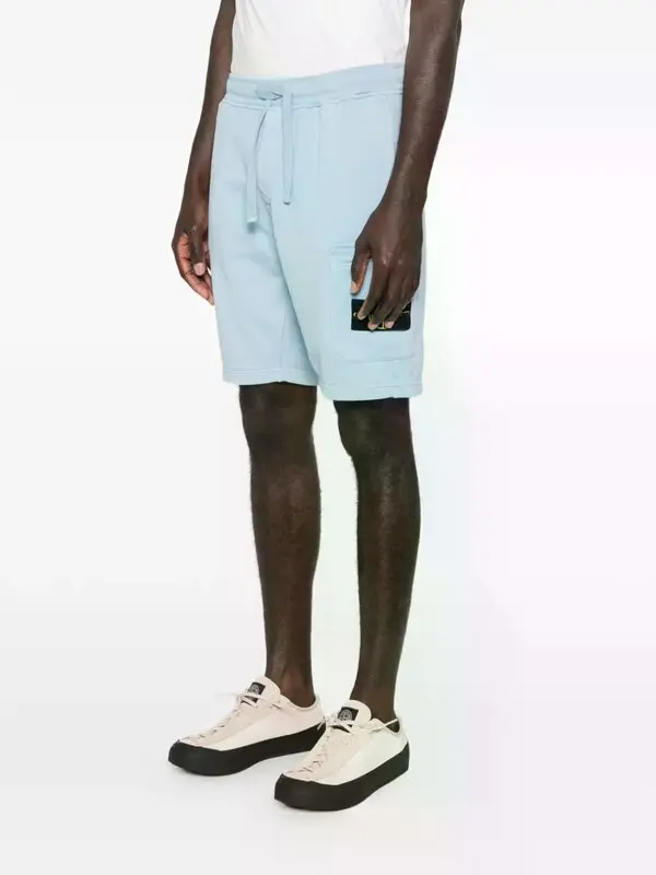 Stone Island Logo-patch Drawstring Shorts - Blue