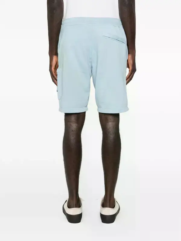 Stone Island Logo-patch Drawstring Shorts - Blue