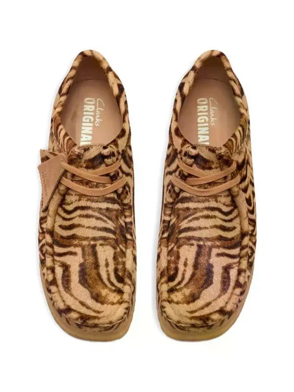 Clarks Wallabee Tiger-print Desert Boots - Brown