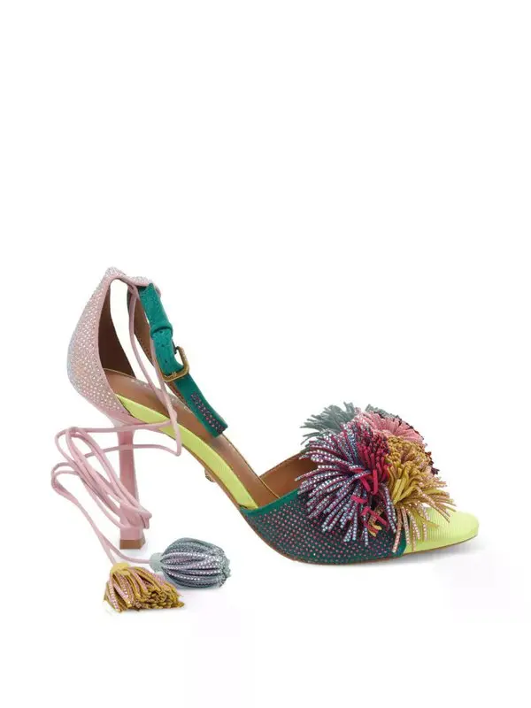 Kurt Geiger Pompom Tie Pumps - Green