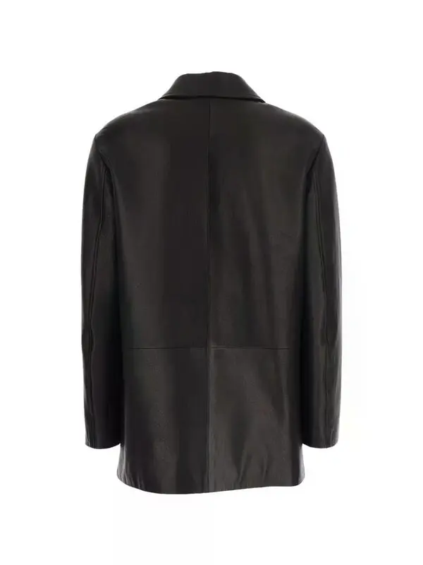 Tagliatore Buttoned Leather Jacket