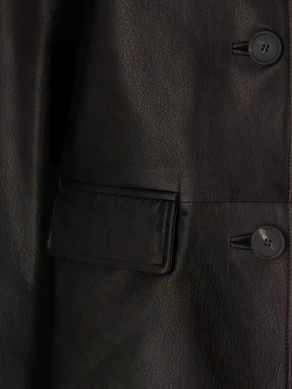 Tagliatore Buttoned Leather Jacket
