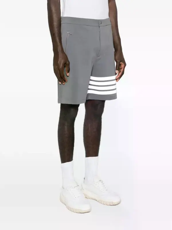 Thom Browne Stripe-detail Shorts - Grey
