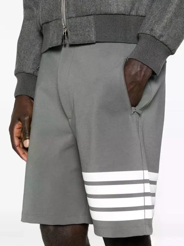Thom Browne Stripe-detail Shorts - Grey