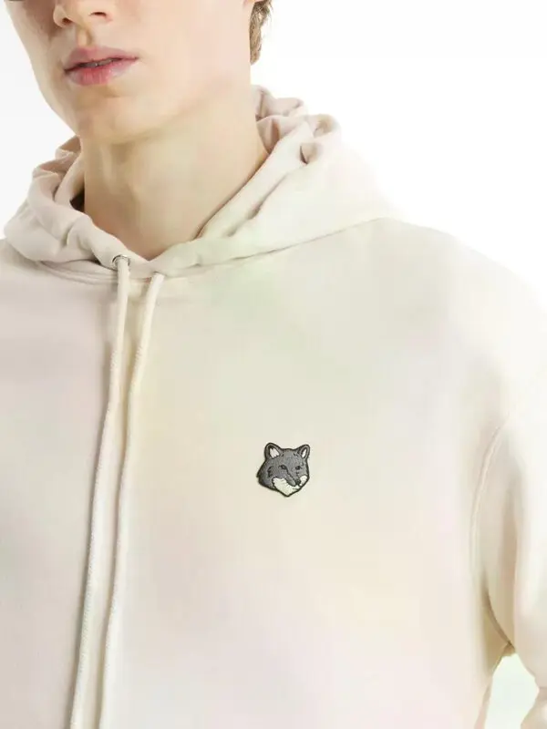 Maison Kitsuné Fox-head Hoodie - Neutrals
