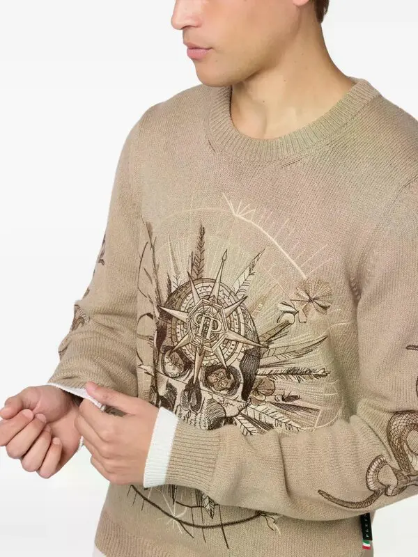 Philipp Plein Skull-print Crew-neck Sweater