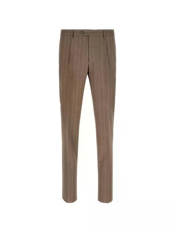 Tagliatore Pinstriped Double-breasted Suit - Brown