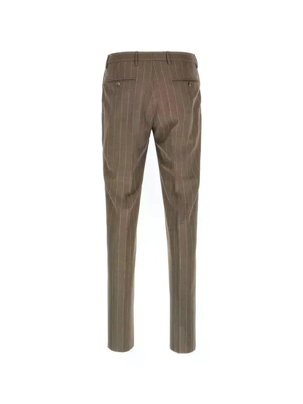 Tagliatore Pinstriped Double-breasted Suit - Brown