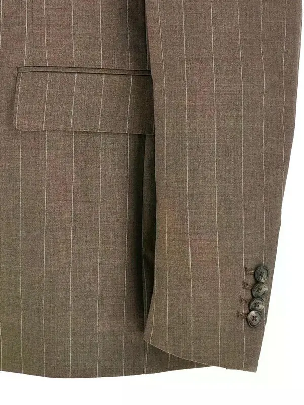 Tagliatore Pinstriped Double-breasted Suit - Brown