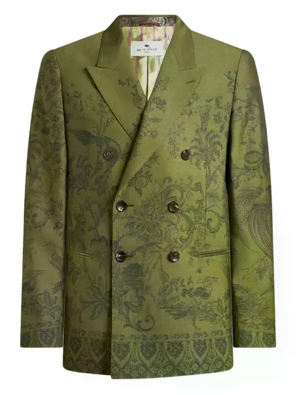 Etro Double-breasted Jacquard Blazer