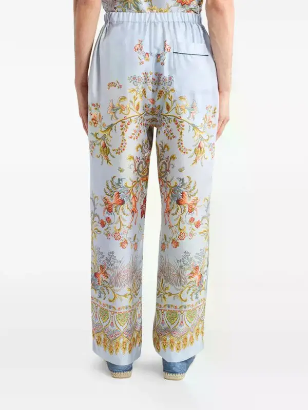 Etro Printed Silk Trousers
