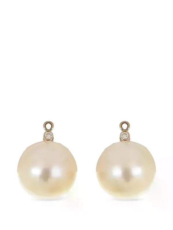 Piranesi 18k Gold Diamond And Pearl Drop Earrings - Neutrals
