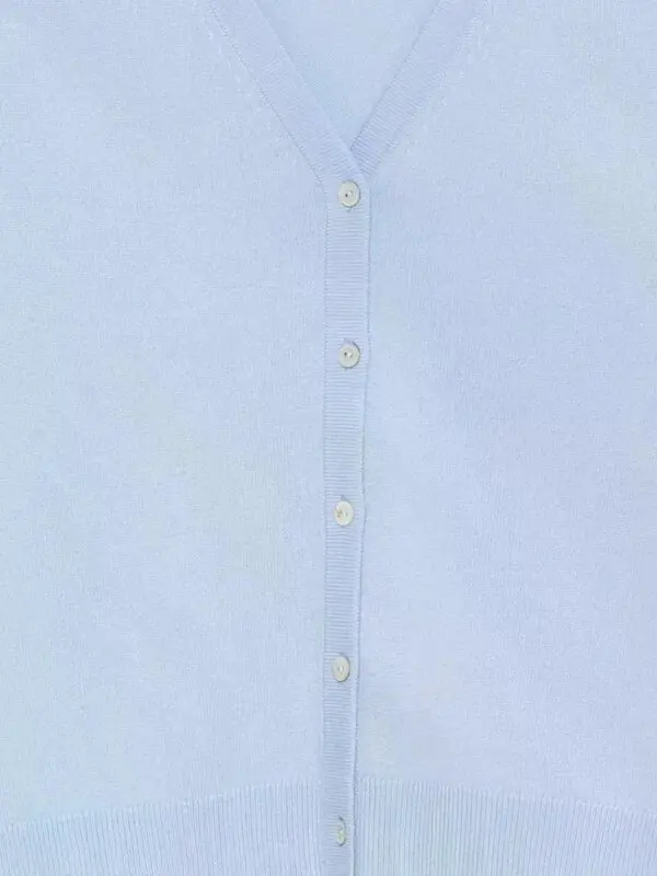 PHILO-SOFIE V-neck Button-front Cardigan - Blue