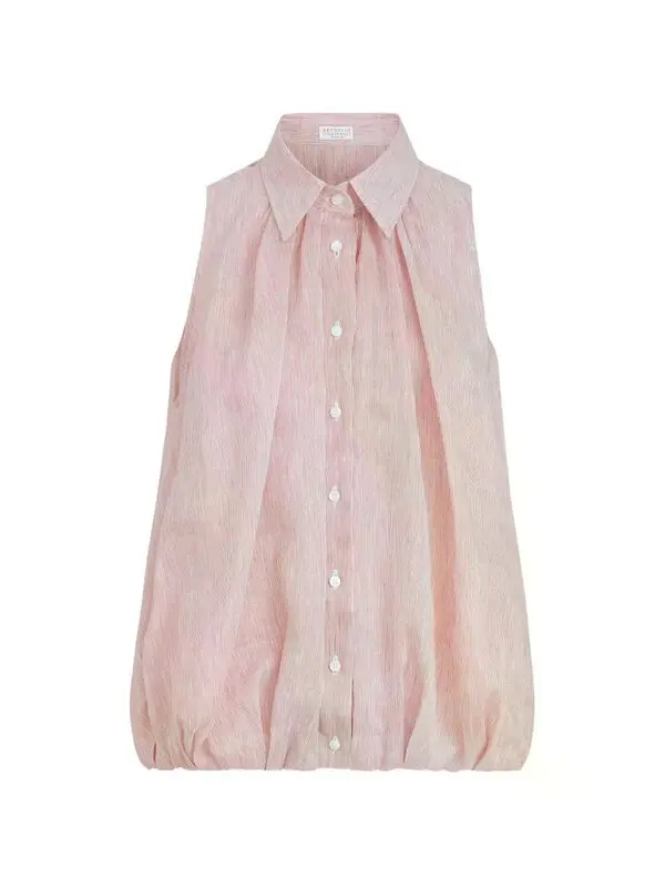 Brunello Cucinelli Sleeveless Striped Shirt