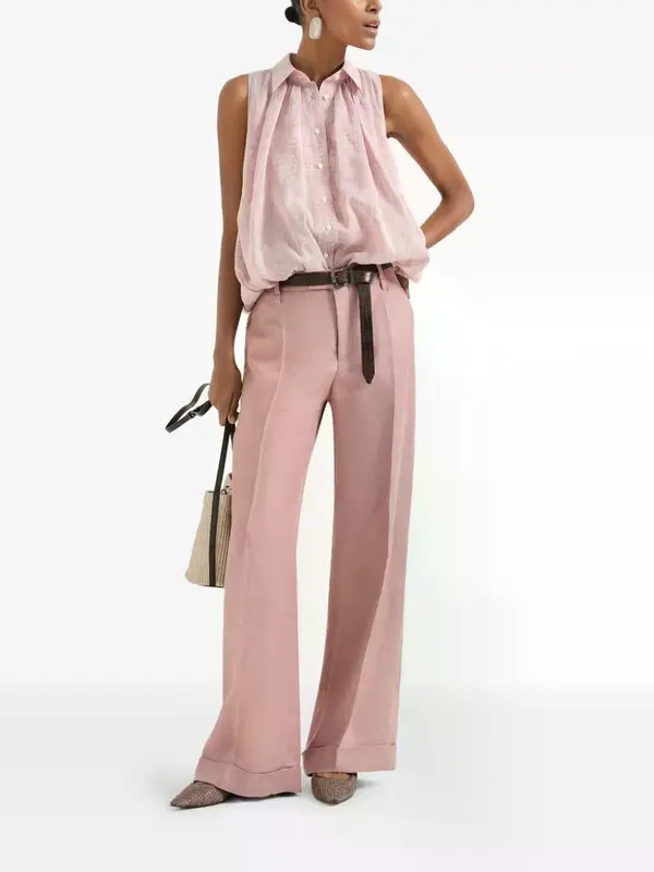 Brunello Cucinelli Sleeveless Striped Shirt