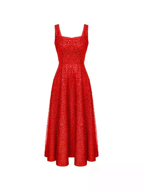 POST MERIDIEM Sequin-embellished Maxi Dress - Red