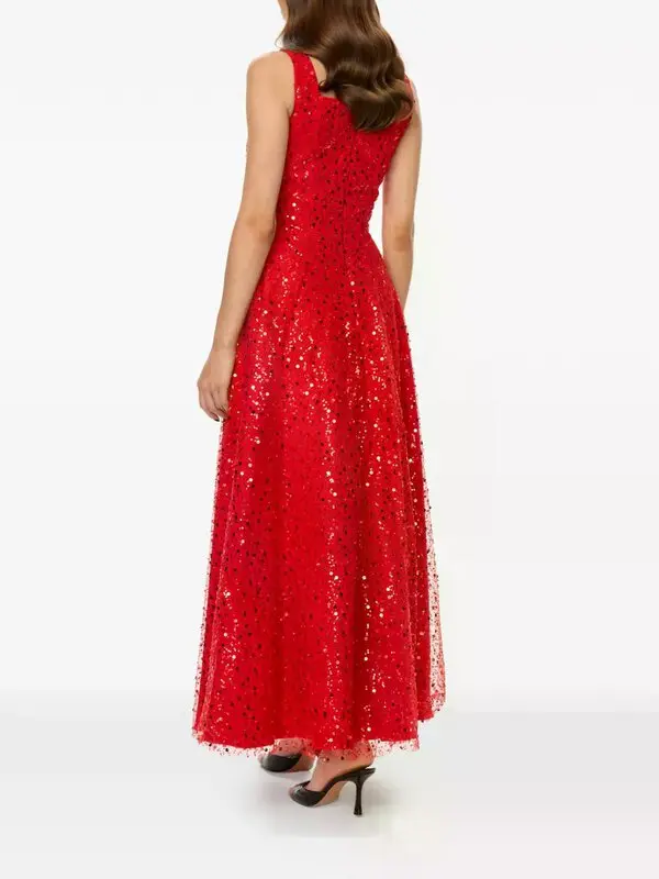POST MERIDIEM Sequin-embellished Maxi Dress - Red