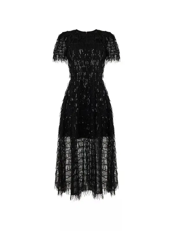 POST MERIDIEM Round-neck Midi Dress