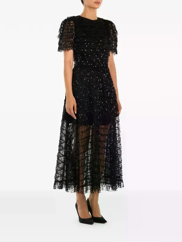 POST MERIDIEM Round-neck Midi Dress