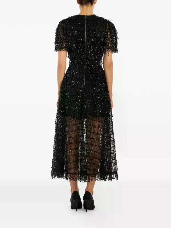 POST MERIDIEM Round-neck Midi Dress