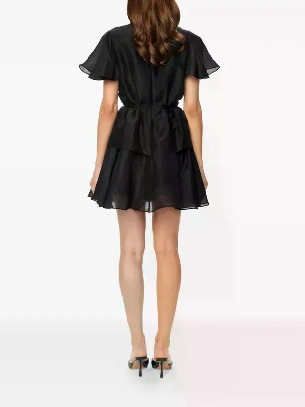 POST MERIDIEM Ruffled-sleeves Mini Dress