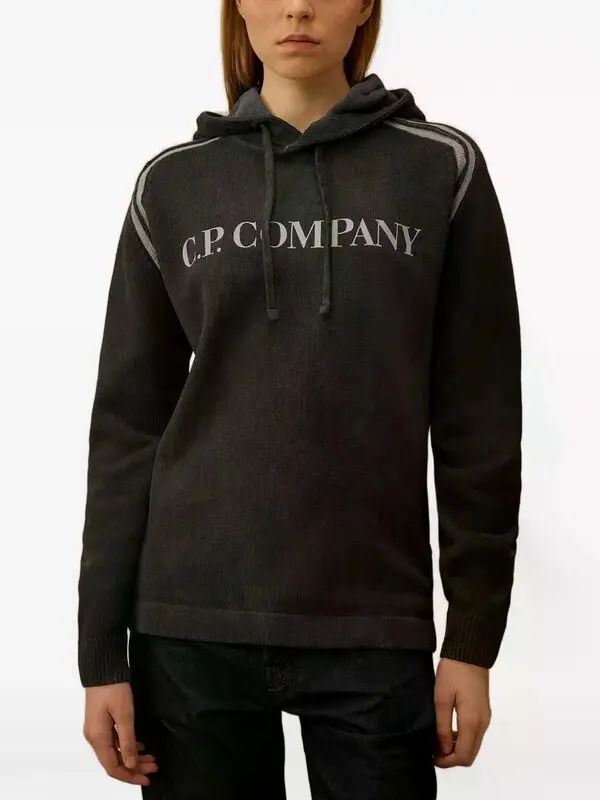 C.P. COMPANY Logo Stripe Hoodie