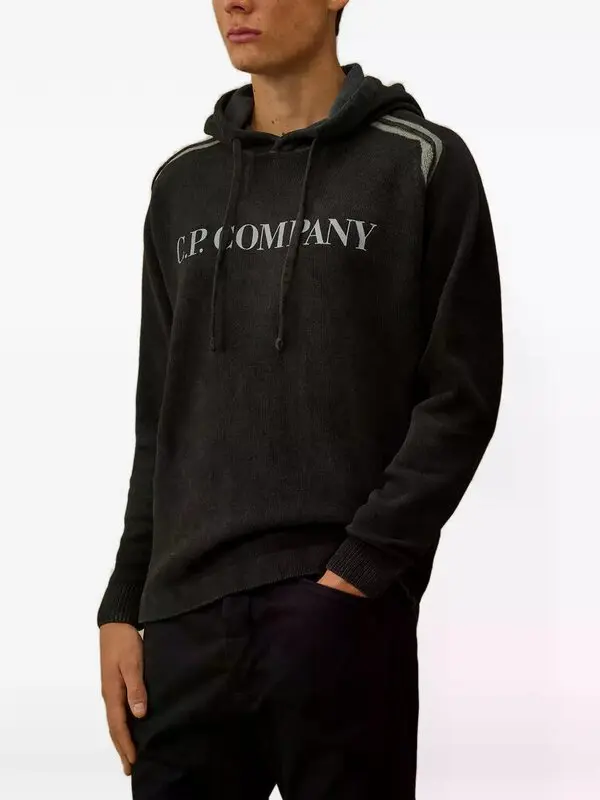 C.P. COMPANY Logo Stripe Hoodie