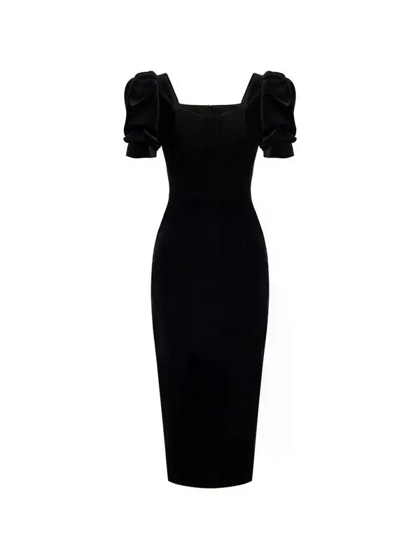 POST MERIDIEM Puff-sleeve Midi Dress