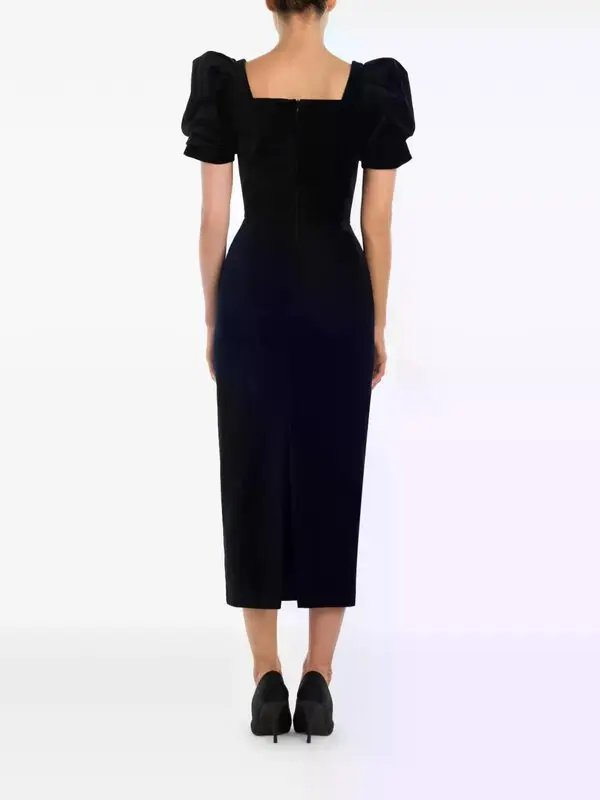 POST MERIDIEM Puff-sleeve Midi Dress