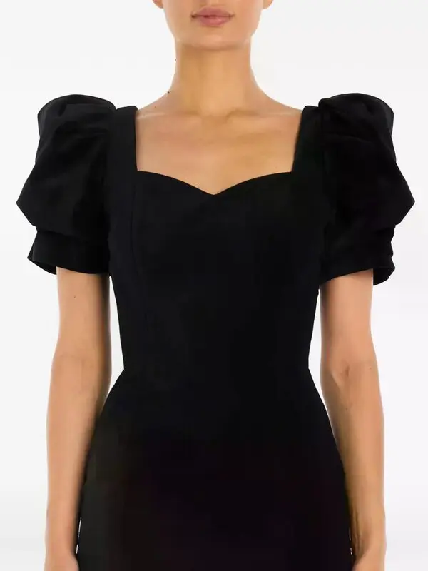 POST MERIDIEM Puff-sleeve Midi Dress