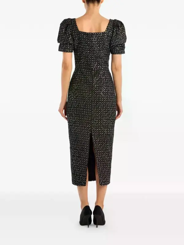 POST MERIDIEM Sweetheart Neck Midi Dress