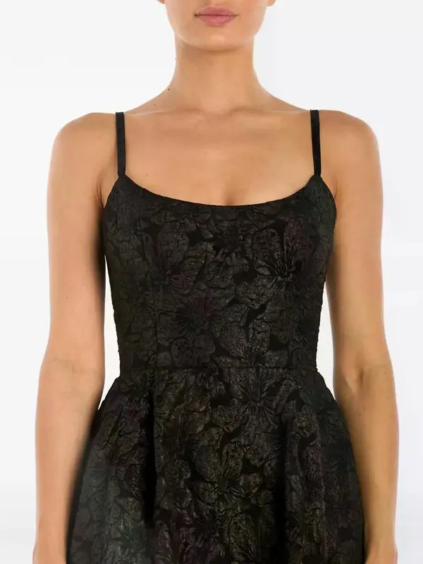 POST MERIDIEM Jacquard Midi Dress - Black