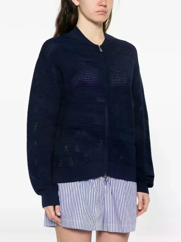 P.a.r.o.s.h Zip-up Long-sleeve Cardigan - Blue
