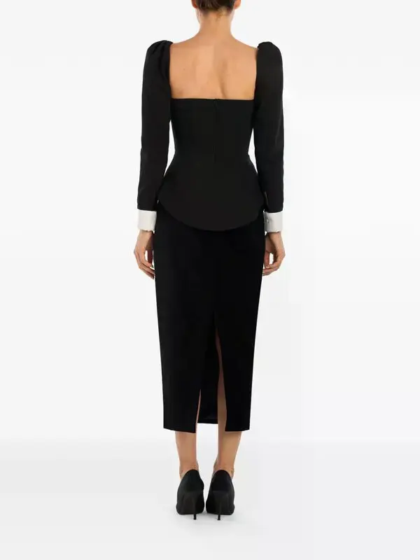 POST MERIDIEM Velvet Long-sleeve Top