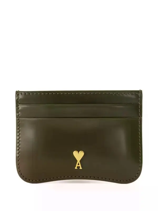 Ami Logo-plaque Cardholder - Green