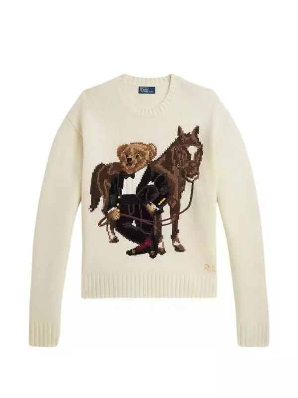 Polo Ralph Lauren Animal Intarsia Knit Sweater - Neutrals