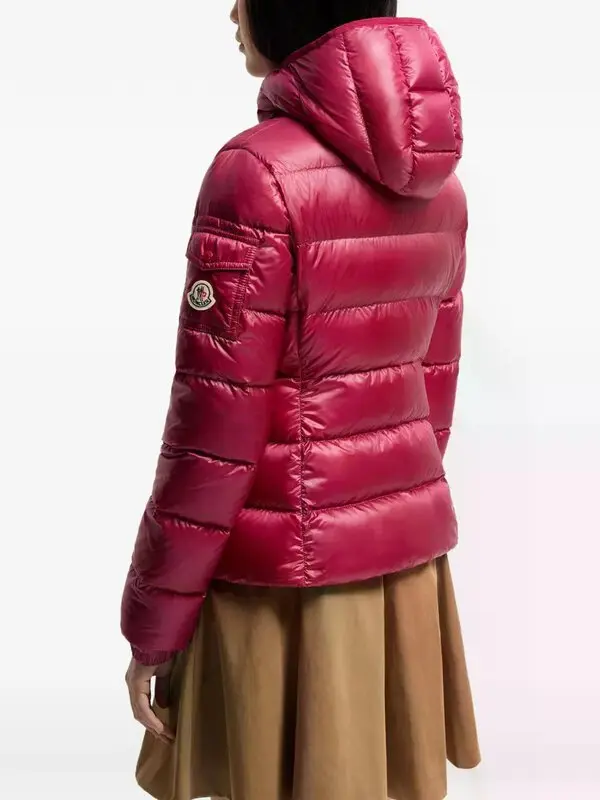 Moncler Quilted Hooded Puffer Jacket - Red