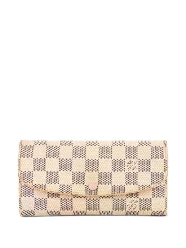 LOUIS VUITTON Emilie Check-pattern Wallet - Neutrals