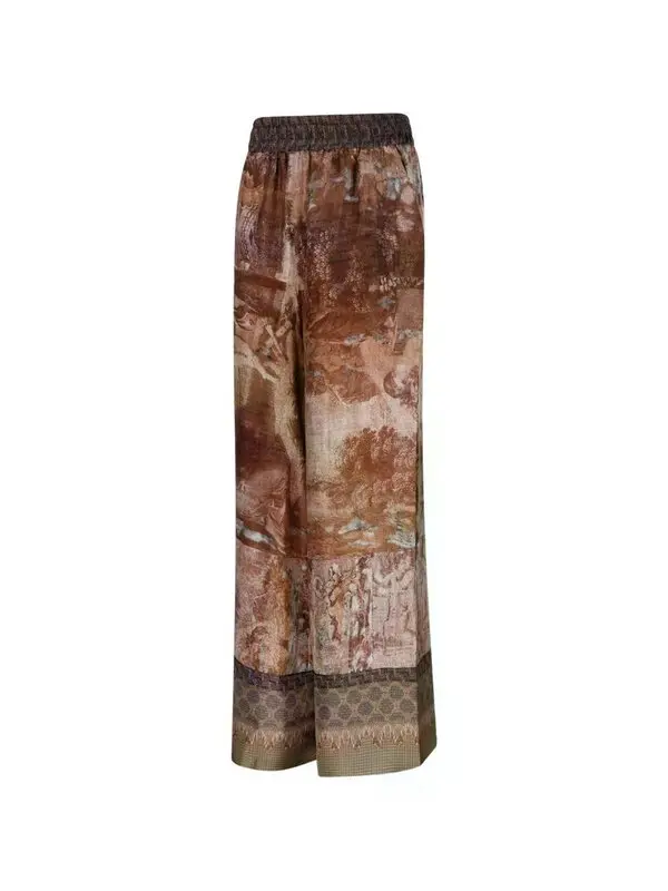 PIERRE-LOUIS MASCIA Printed Trousers - Brown