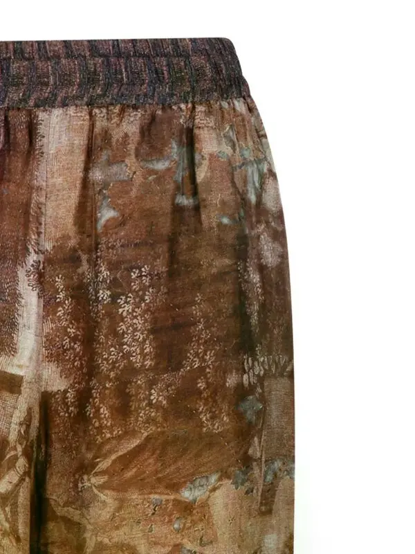 PIERRE-LOUIS MASCIA Printed Trousers - Brown