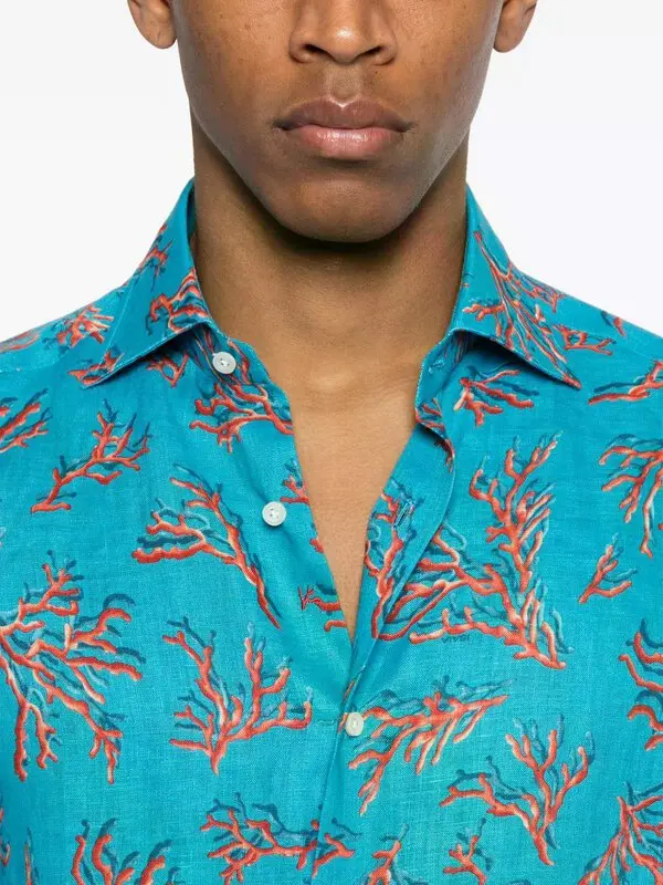 Isaia Patterned Shirt